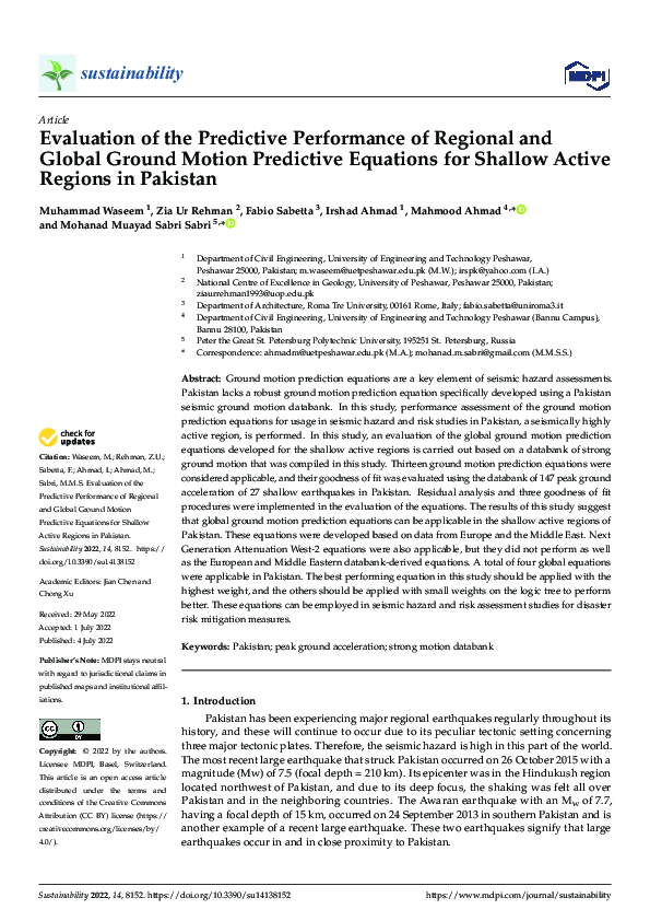 (PDF) Evaluation of the Predictive Performance of Regional and Global ...