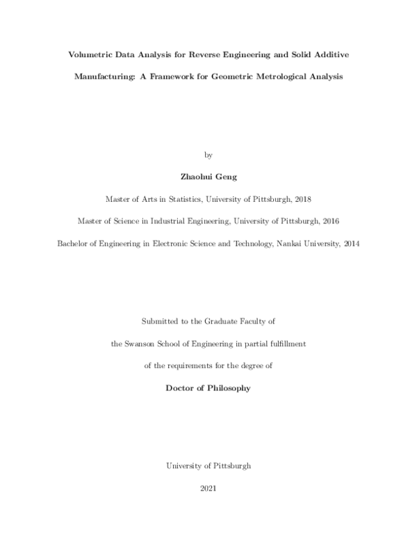 (PDF) Volumetric Data Analysis for Reverse Engineering and Solid Additive Manufacturing: A ...