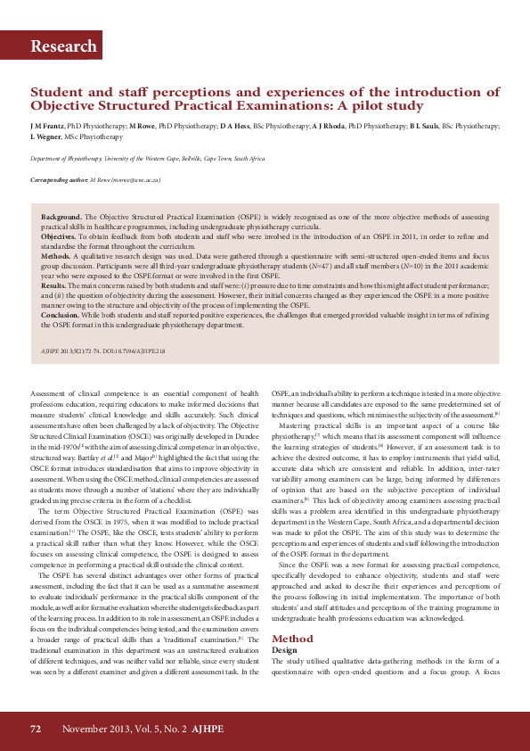 (PDF) Student and staff perceptions and experiences of the introduction ...