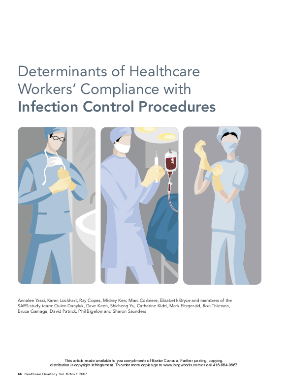 (PDF) Determinants of Healthcare Workers' Compliance with Infection ...
