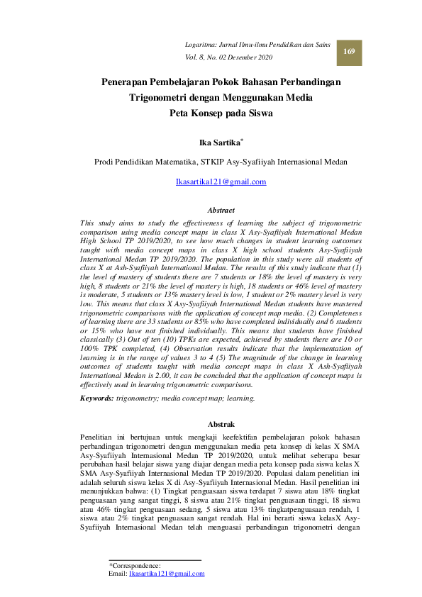 (PDF) Penerapan Pembelajaran Pokok Bahasan Perbandingan Trigonometri ...