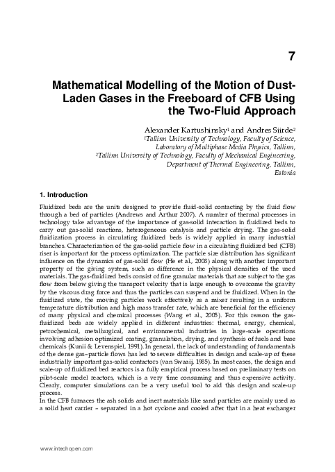 (PDF) Mathematical Modelling of the Motion of Dust-Laden Gases in the ...