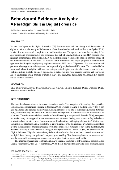 (PDF) Behavioural Evidence Analysis