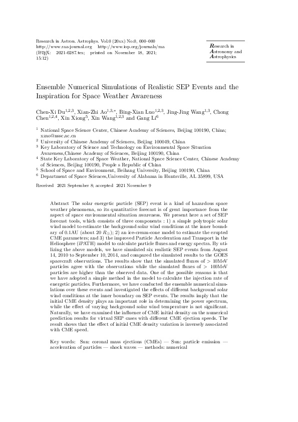 Pdf Ensemble Numerical Simulations Of Realistic Sep Events And The