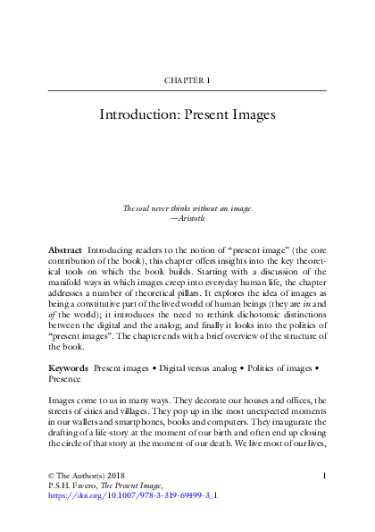 (PDF) Introduction: Present Images