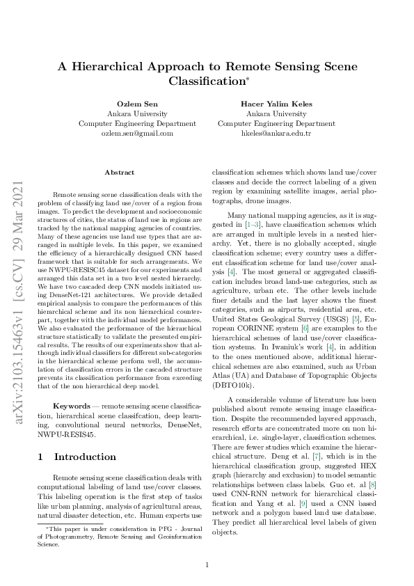 Pdf A Hierarchical Approach To Remote Sensing Scene Classification