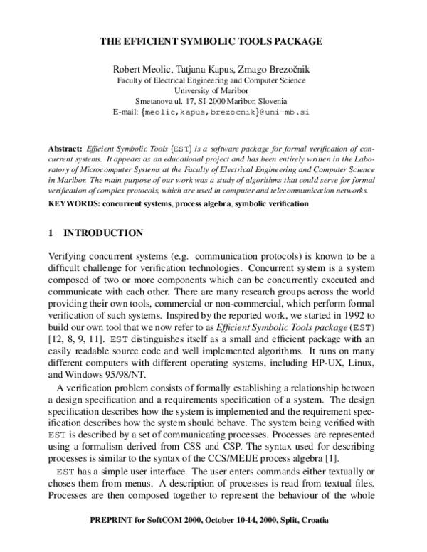 (PDF) The Efficient Symbolic Tools Package