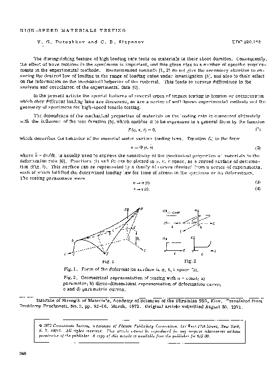 (PDF) High-speed materials testing
