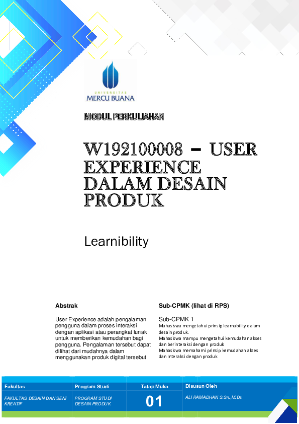 Pdf Modul User Experience Dalam Desain Produk