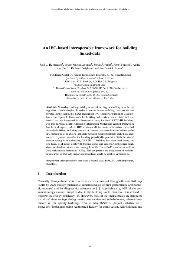 (PDF) An IFC-based interoperable framework for building linked-data