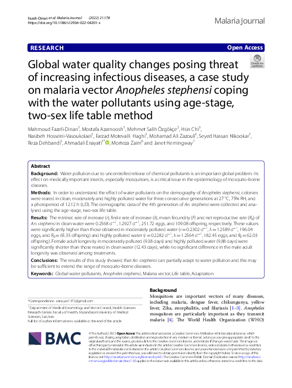 (PDF) Global water quality changes posing threat of increasing ...
