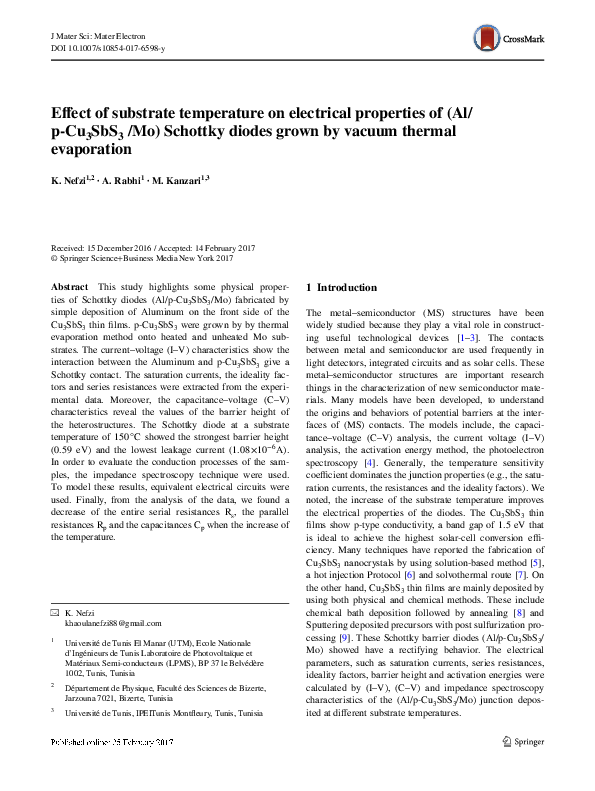 (PDF) Effect of Substrate Temperature on Electrical Properties of BiFeO 3 Thin Films Prepared by ...