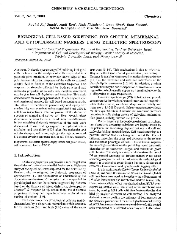 (PDF) Biological cell-based screening for scientific membranal and ...