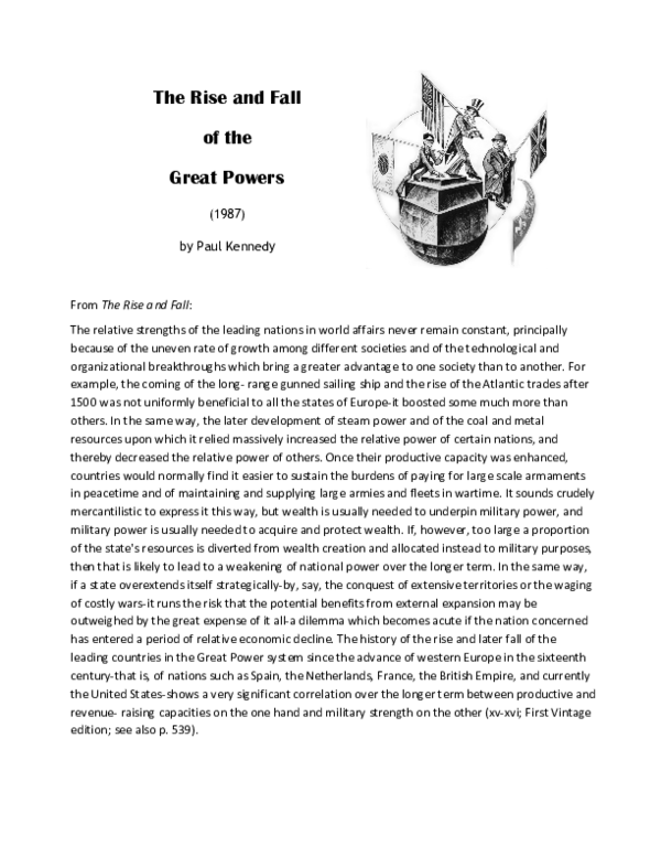 (PDF) The rise and fall of the great powers