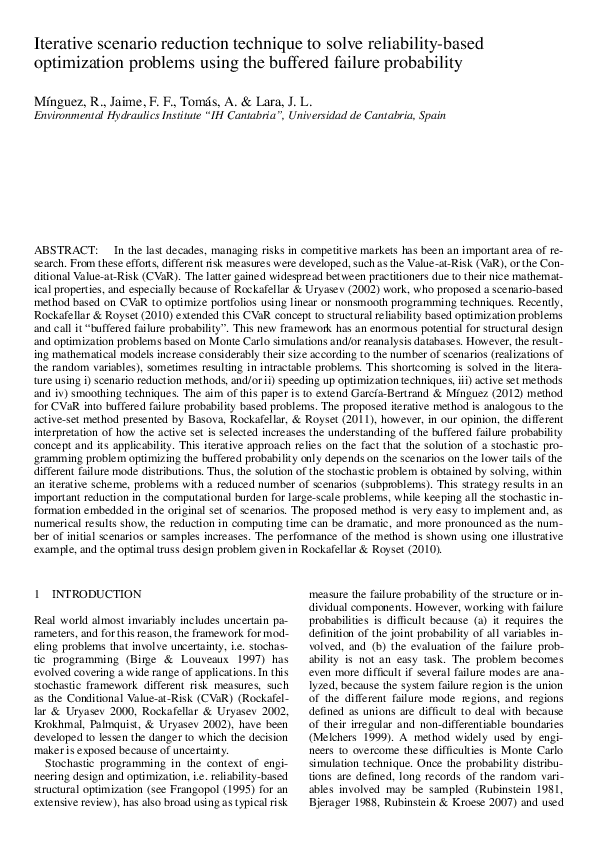 (PDF) Iterative scenario reduction technique to solve reliability-based ...