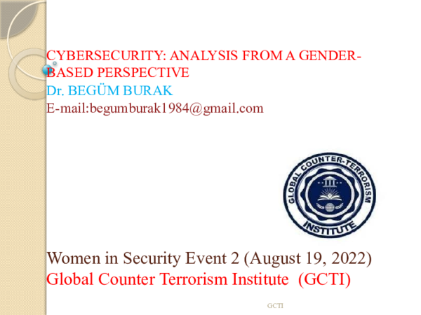 (PPT) Gender and Cybersecurity (GCTI Presentation)