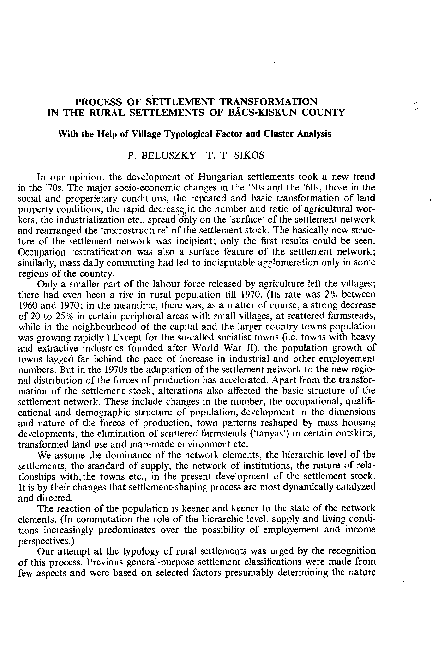 (PDF) Process of settlement transformation in the rural settlements of ...