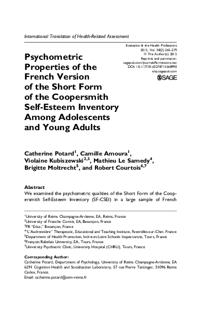 (PDF) Psychometric Properties of the French Version of the State-Trait ...