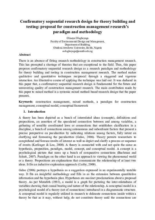 (DOC) Confirmatory sequential research design for theory building and ...