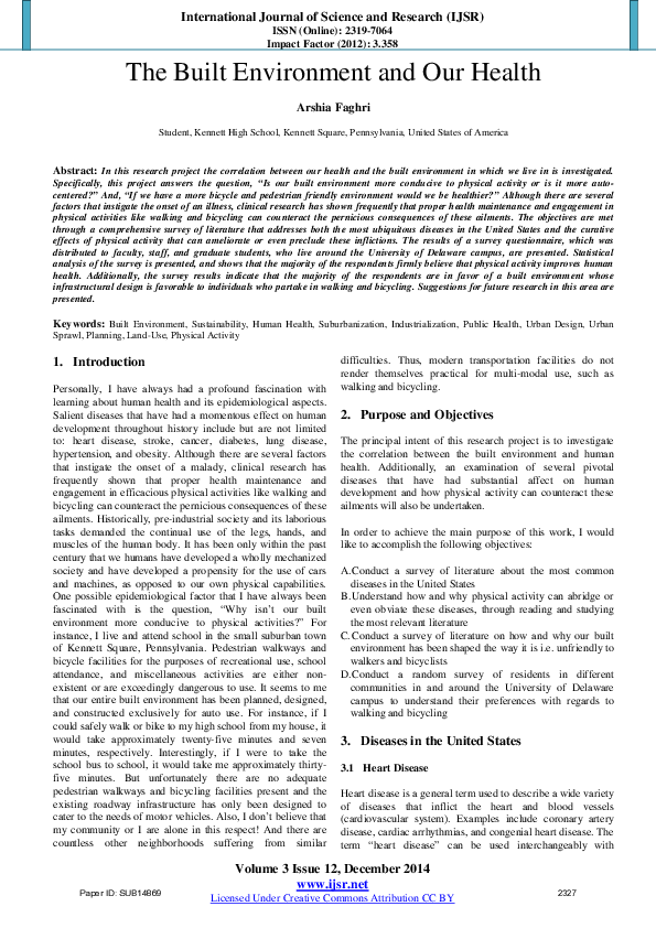 (PDF) The Built Environment and Our Health