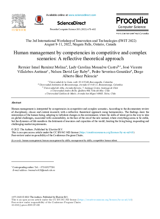 (PDF) Human management by competencies in competitive and complex ...