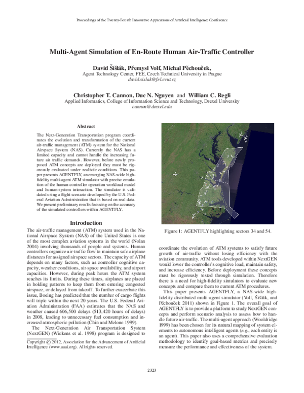 (PDF) Multi-Agent Simulation of En-Route Human Air-Traffic Controller