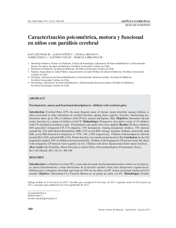 (PDF) Caracterización psicométrica, motora y funcional en niños con ...