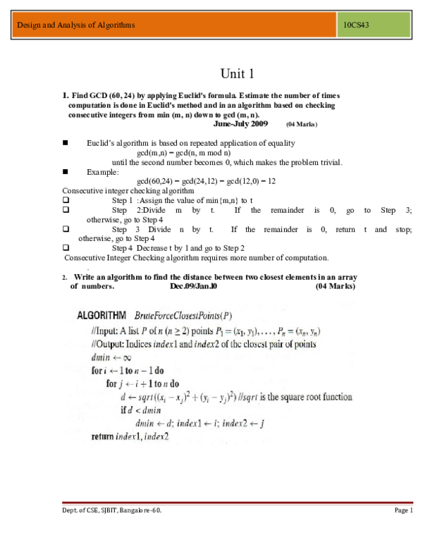 (PDF) The Design and Analysis of Algorithms