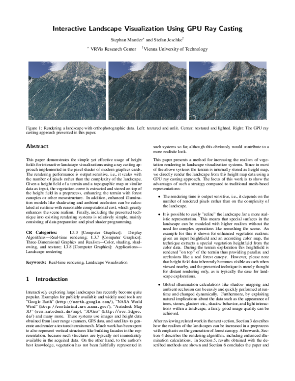 (PDF) Interactive landscape visualization using GPU ray casting