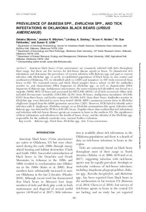 (PDF) Prevalence of Babesia spp., Ehrlichia spp., and Tick Infestations ...