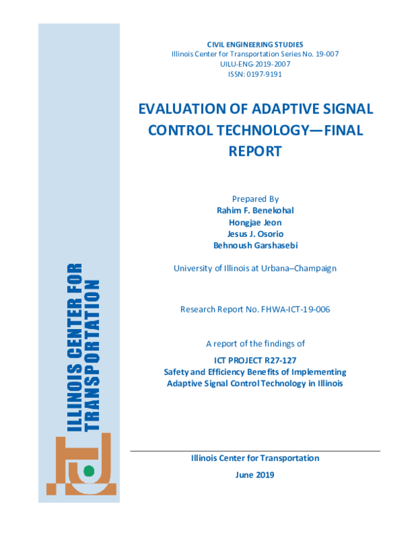 (PDF) Evaluation of Adaptive Signal Control Technology—Final Report