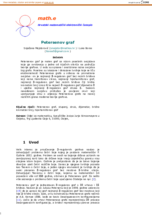 (PDF) Petersenov graf