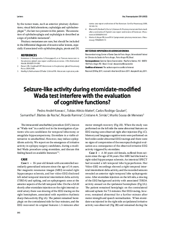 (PDF) Seizure-like activity during etomidate-modified Wada test ...