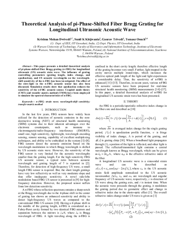 (PDF) Theoretical Analysis of pi-Phase-Shifted Fiber Bragg Grating for ...