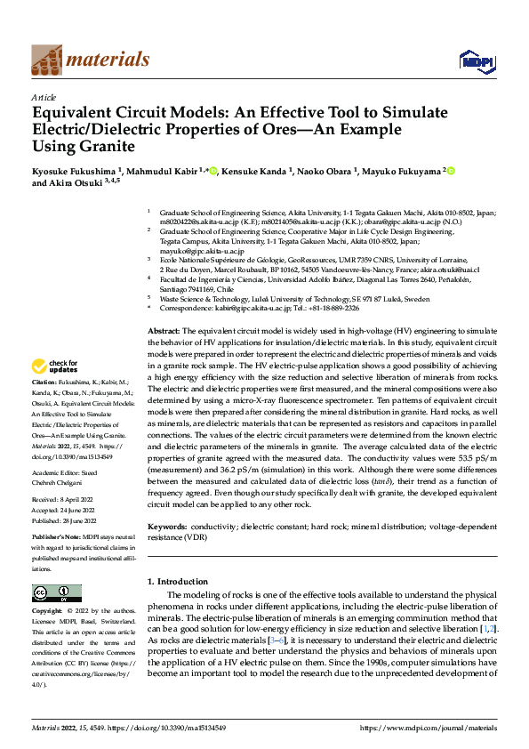 (PDF) Equivalent Circuit Models: An Effective Tool to Simulate Electric ...