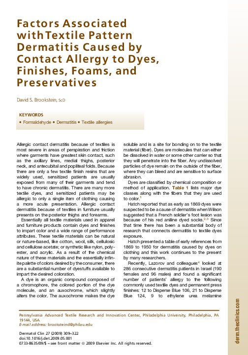 (PDF) Factors Associated with Textile Pattern Dermatitis Caused by ...