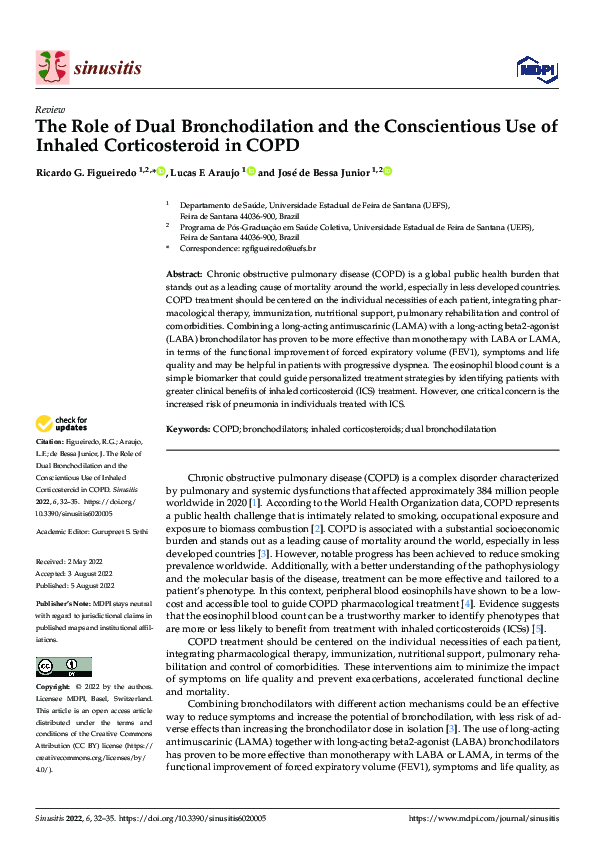 (PDF) The Role of Dual Bronchodilation and the Conscientious Use of ...
