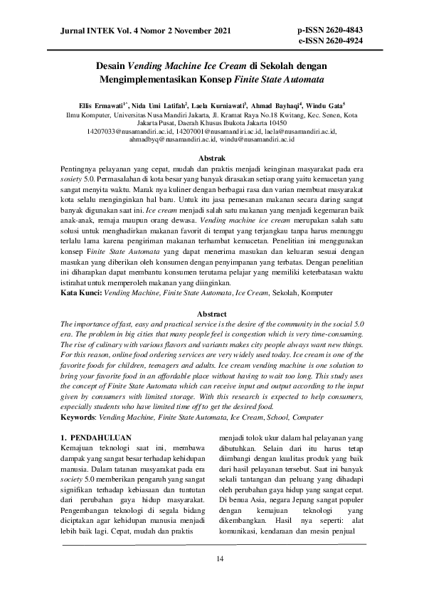 (PDF) Desain Vending Machine Ice Cream Di Sekolah Dengan ...
