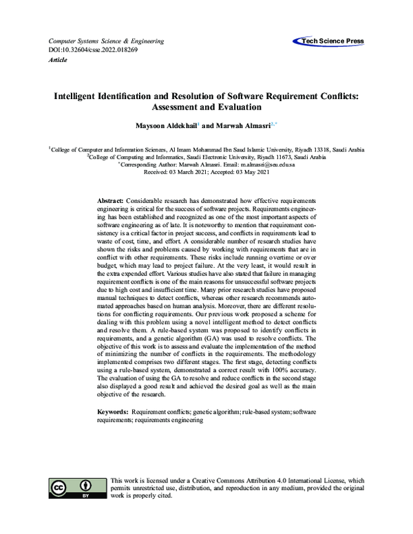 (PDF) Intelligent Identification and Resolution of Software Requirement ...