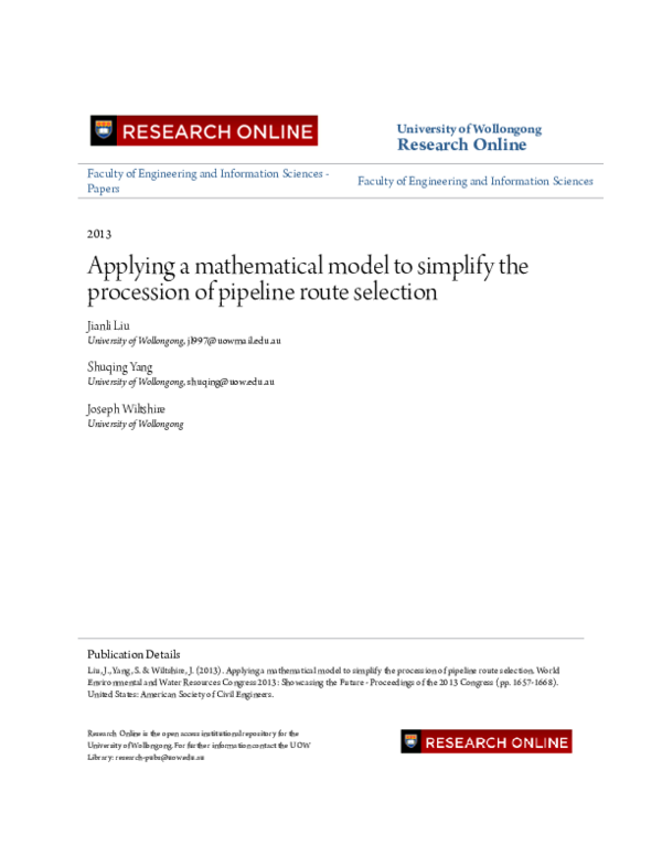 (PDF) Applying Mathematical Model to Simplify the Procession of ...