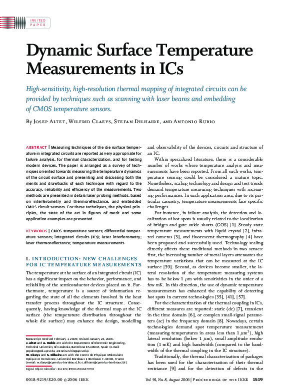 (PDF) Dynamic Surface Temperature Measurements in ICs