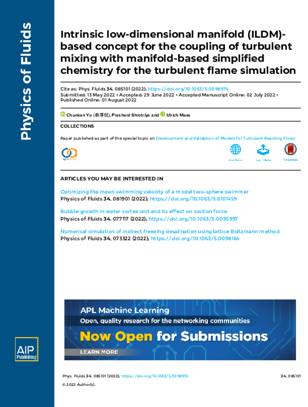 (PDF) Intrinsic low-dimensional manifold (ILDM)-based concept for the ...