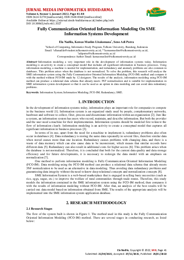 (PDF) Fully Communication Oriented Information Modeling On SME Information Systems Development ...