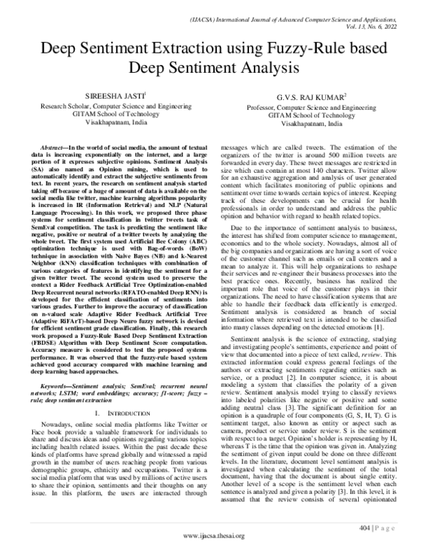 Pdf Deep Sentiment Extraction Using Fuzzy Rule Based Deep Sentiment 8020