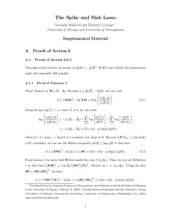 (PDF) The Spike-and-Slab LASSO