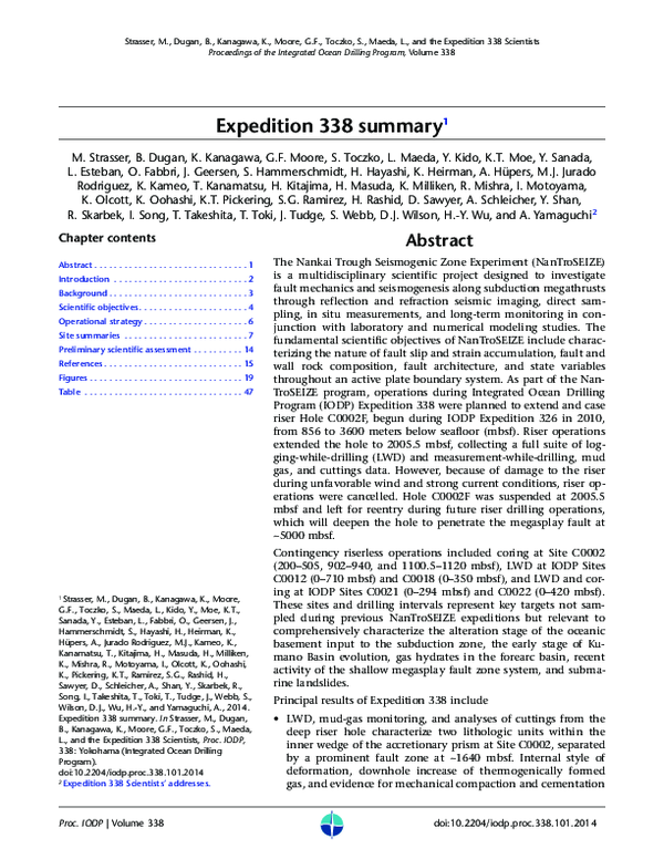 (PDF) Expedition 338 summary | Harunur Rashid - Academia.edu