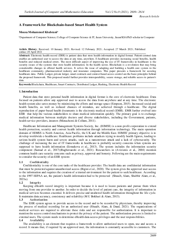 Pdf A Framework For Blockchain Based Smart Health System