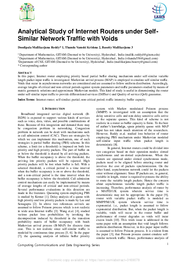(PDF) Analytical Study of Internet Routers Under Self-Similar Network ...
