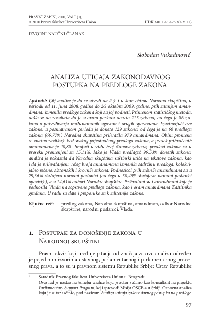 (PDF) Analysis of the impact of legislative procedure on proposed ...