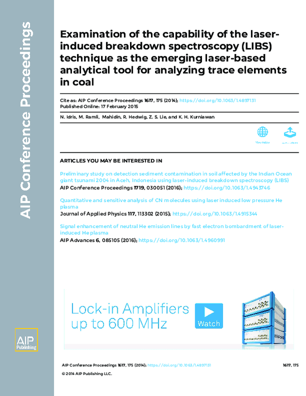(PDF) Examination of the capability of the laser-induced breakdown ...
